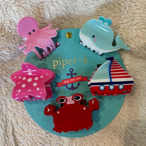 Piper K | Accessories | New Piper K Seas The Day 5 Hair Clips | Poshmark